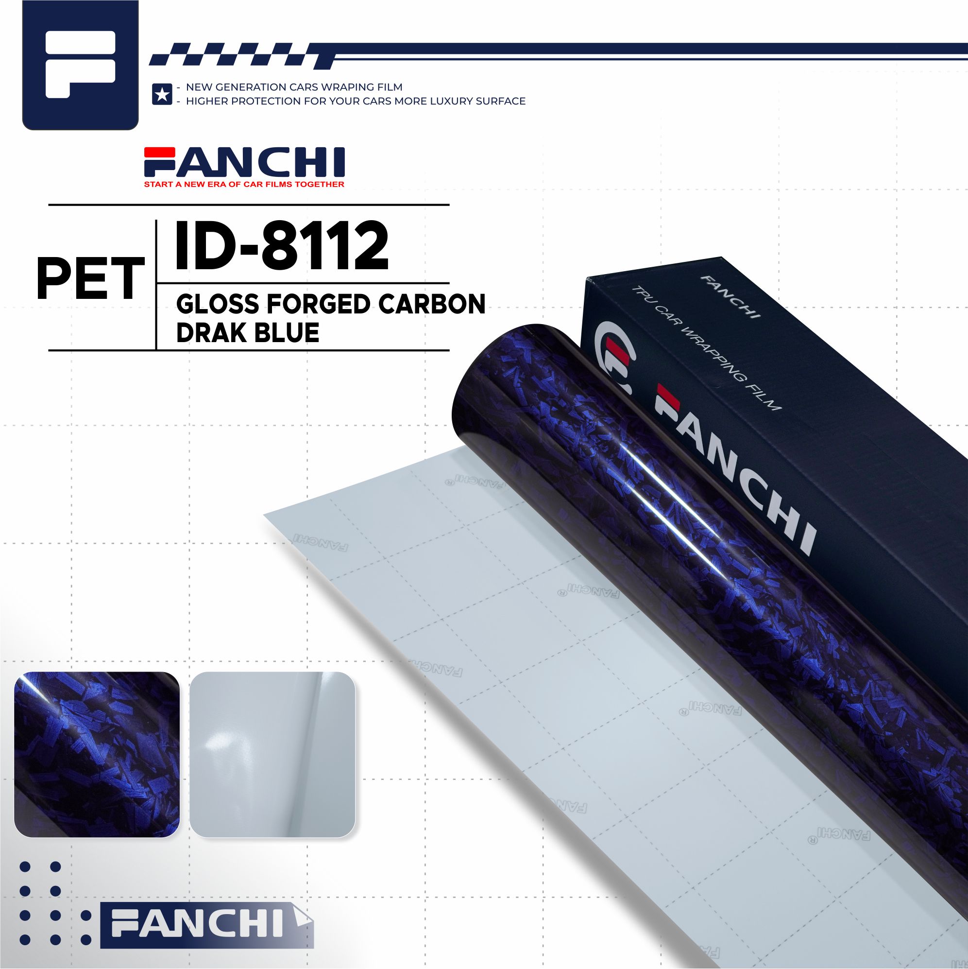 Gloss Forged Carbon Dark Blue - Achieving Extraordinary Achievments